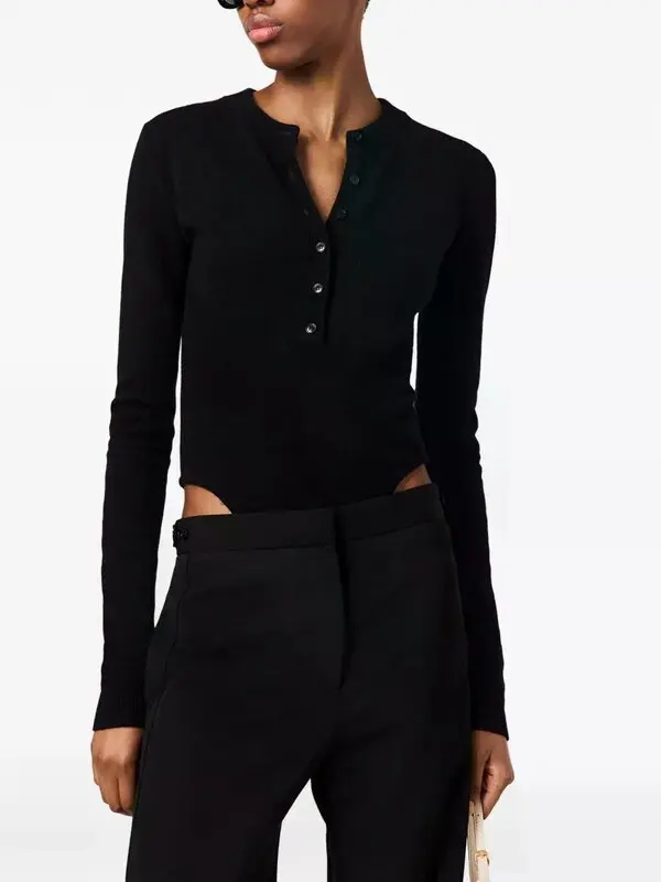 Stella McCartney Wool Knit Cut-out Crewneck Top