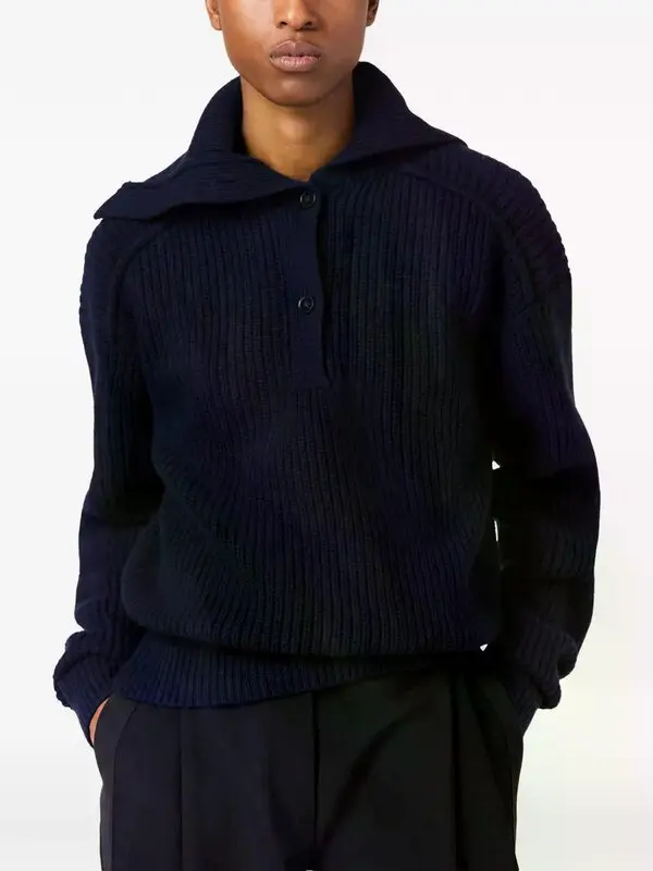 Stella McCartney Ribbed Knit Button-up Sweater
