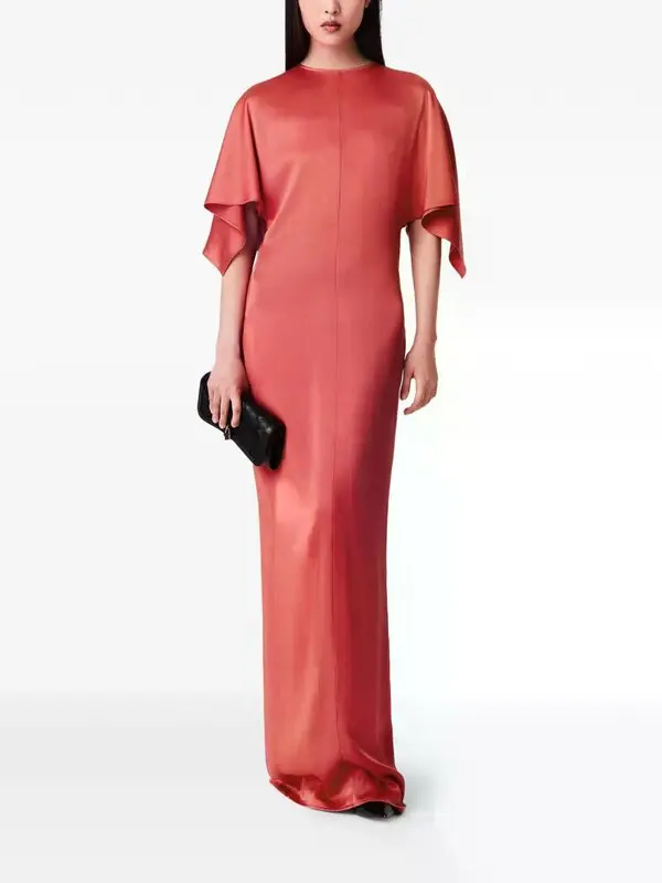 Stella McCartney Cape-sleeve Open-back Maxi Dress