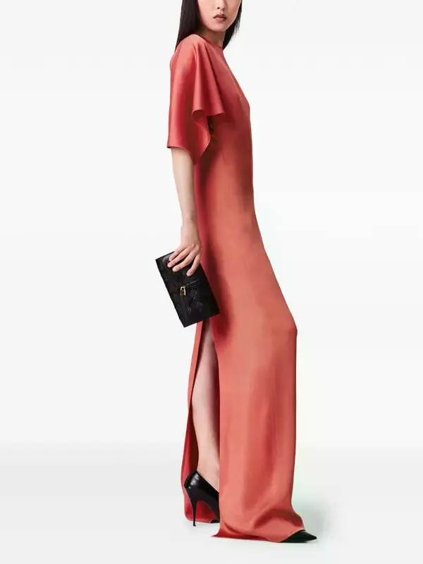 Stella McCartney Cape-sleeve Open-back Maxi Dress