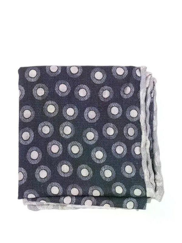 Brunello Cucinelli Geometric-print Pocket Square - Blue