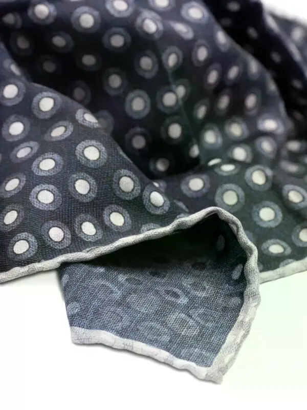 Brunello Cucinelli Geometric-print Pocket Square - Blue