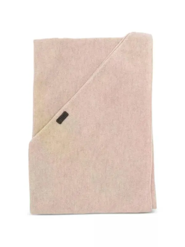 Brunello Cucinelli Monili-embellished Cashmere Scarf - Neutrals