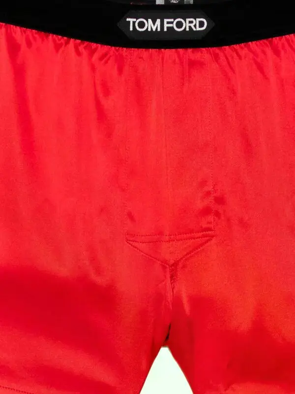 TOM FORD Logo-patch Boxer Shorts - Red