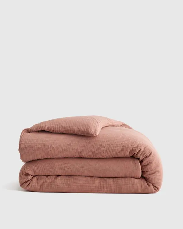 Quince Gauze Duvet Cover - Clay