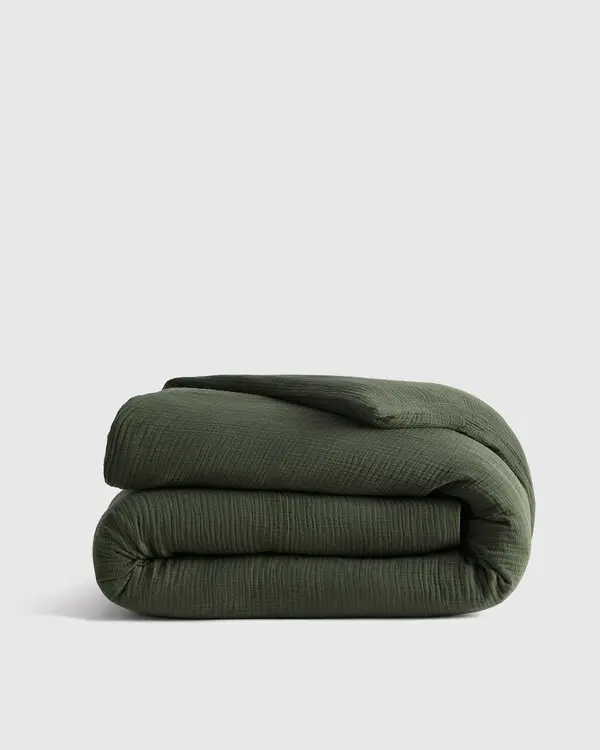 Quince Gauze Duvet Cover - Pine