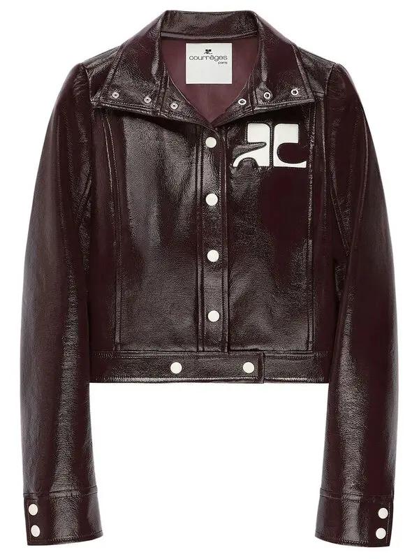 COURREGES Vinyl Re-edition Cropped Jacket - Red