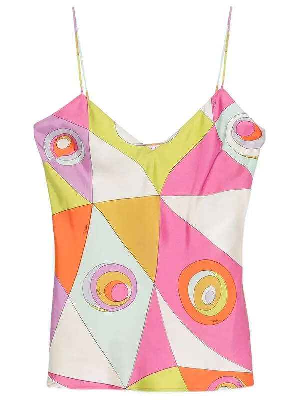 Emilio Pucci Silk Top Eye Print