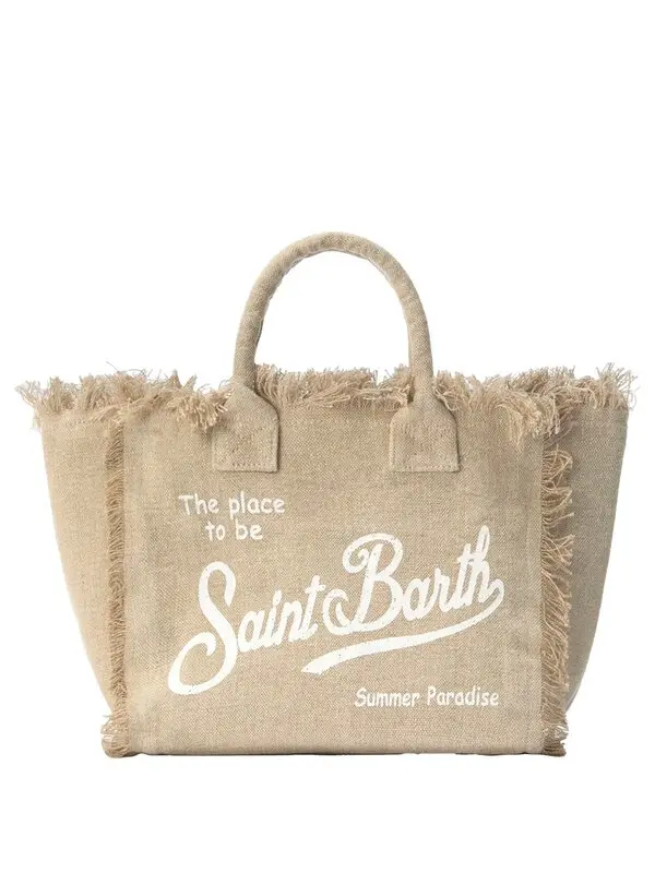 MC2 SAINT BARTH Colette Linen Solid Color Bag - Nude & Neutrals