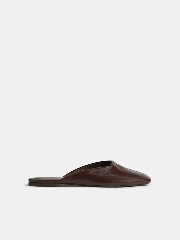 REFORMATION Inez Flat Mule - Brown