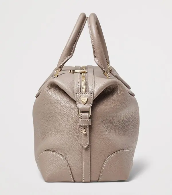ASPINAL OF LONDON Leather Midi The Hudson Bowling Bag - Neutral