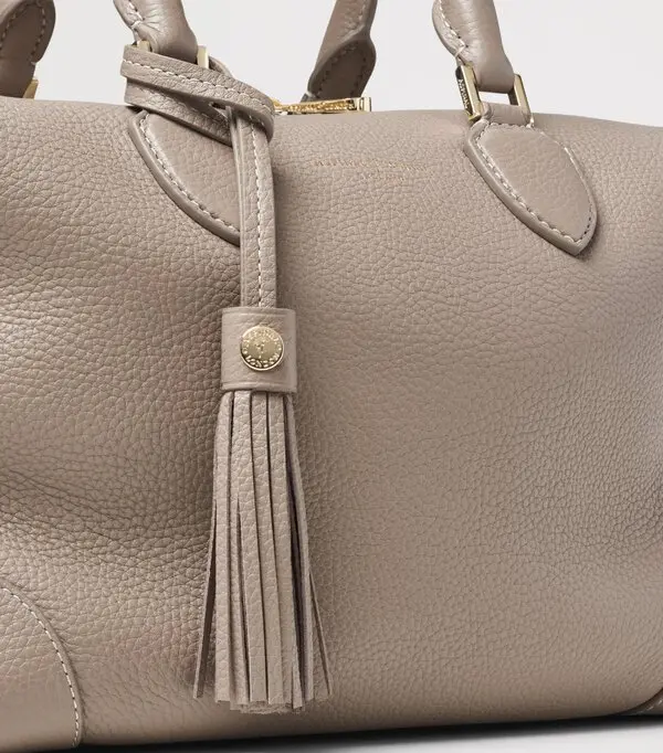 ASPINAL OF LONDON Leather Midi The Hudson Bowling Bag - Neutral