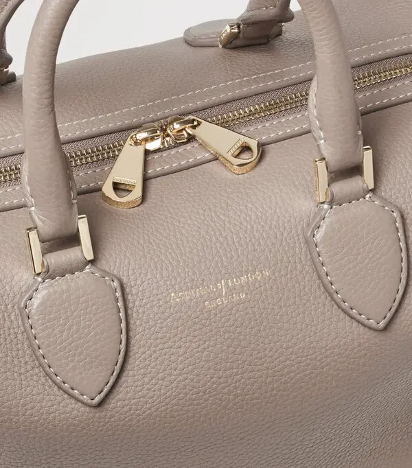 ASPINAL OF LONDON Leather Midi The Hudson Bowling Bag - Neutral