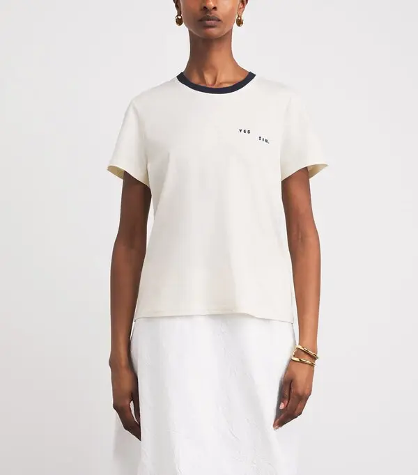 SIR. Cotton Embroidered Crewneck T-shirt