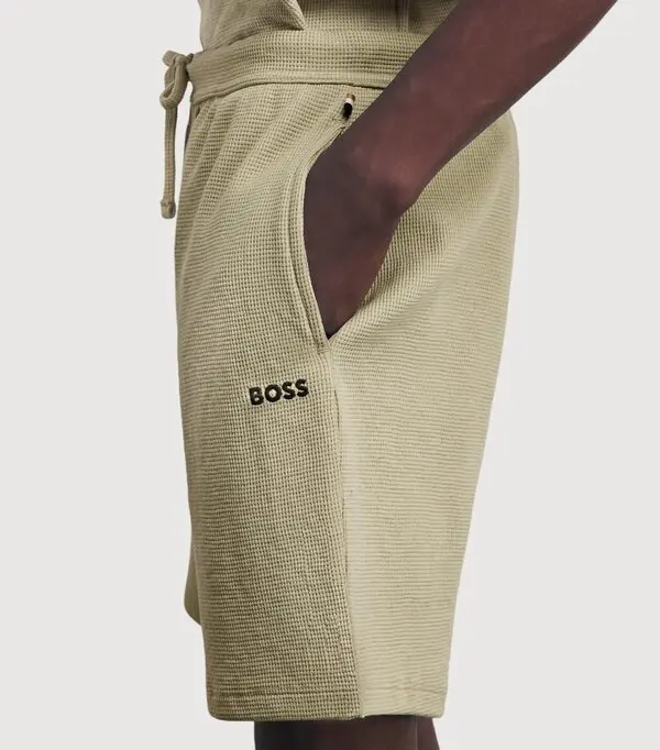 BOSS Waffle-knit Logo Shorts