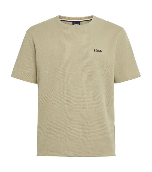 BOSS Waffle-knit Logo T-shirt - Green