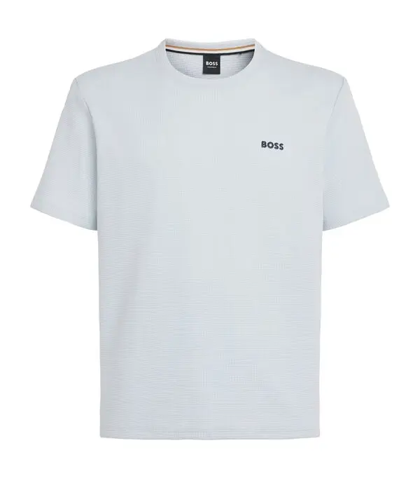 BOSS Waffle-knit Logo T-shirt - Blue