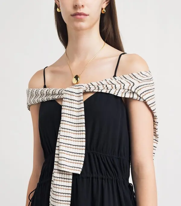 Theory V-neck Maxi Dress With Ruched Sides