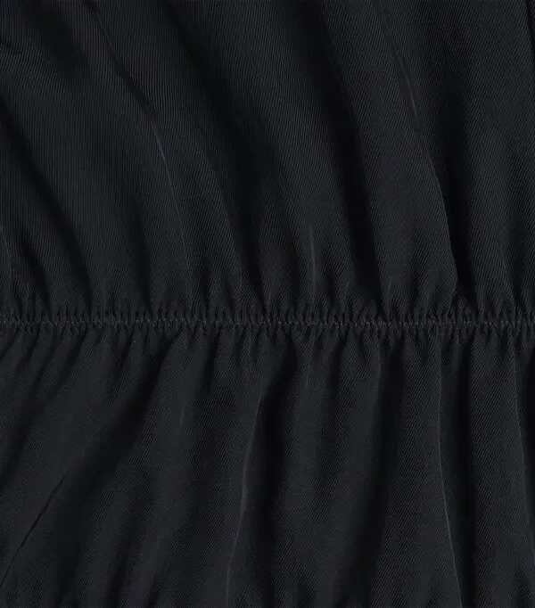 Theory V-neck Maxi Dress With Ruched Sides
