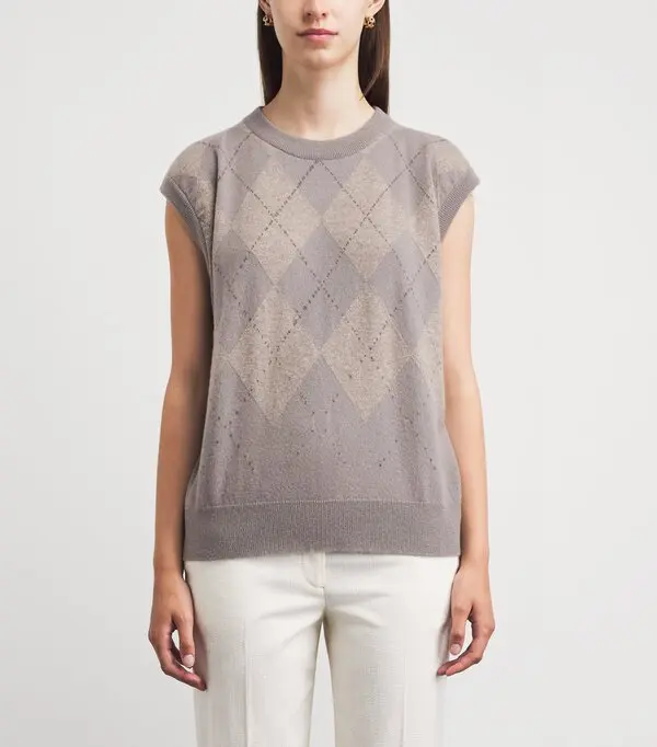Johnstons Of Elgin Cashmere Argyle Clan Sweater
