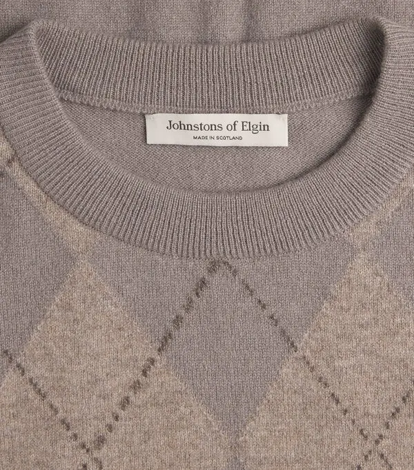 Johnstons Of Elgin Cashmere Argyle Clan Sweater