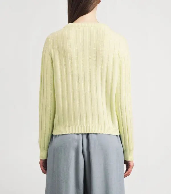 Johnstons Of Elgin Cashmere Ribbed Crew Neck Sweater
