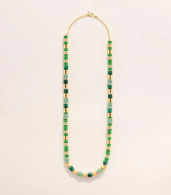 Eddie Borgo Gold-plated Jade, Malachite And Pavé Crystal Necklace
