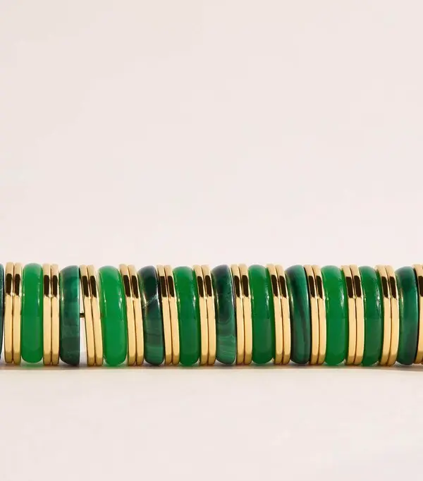 Eddie Borgo Gold-plated Jade And Malachite Lenox Necklace