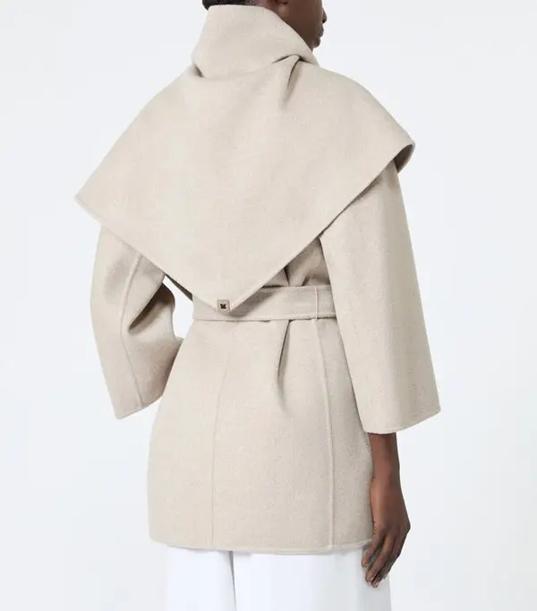 Max Mara Cashmere Stole-detail Wrap Coat