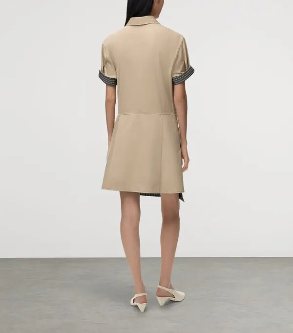 Loewe Cotton-silk Gabardine Midi Shirt Dress - Beige