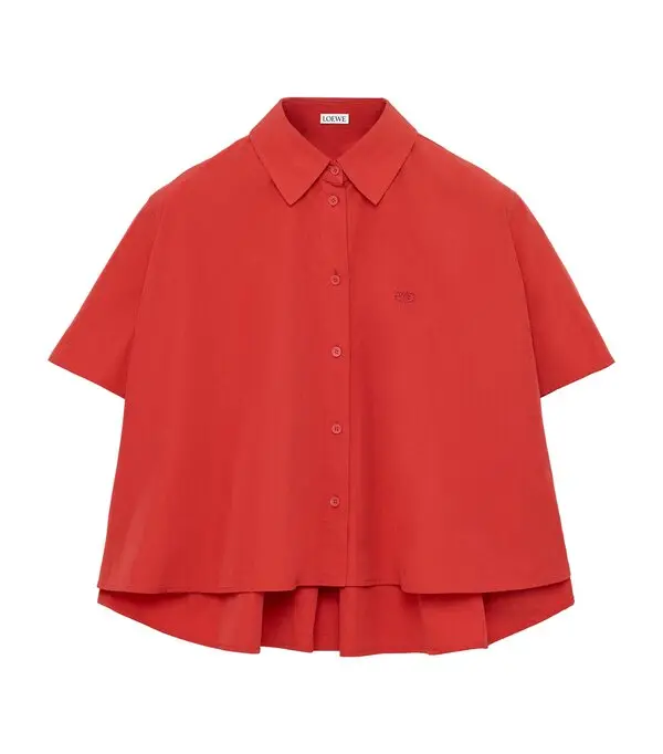 Loewe Cotton-blend Trapeze Shirt - Red