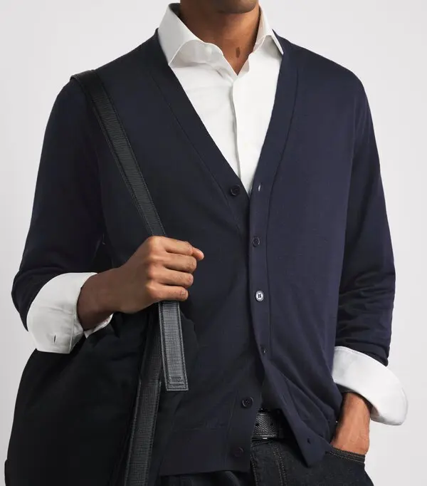 John Smedley Extra Fine Merino Wool V-neck Cardigan