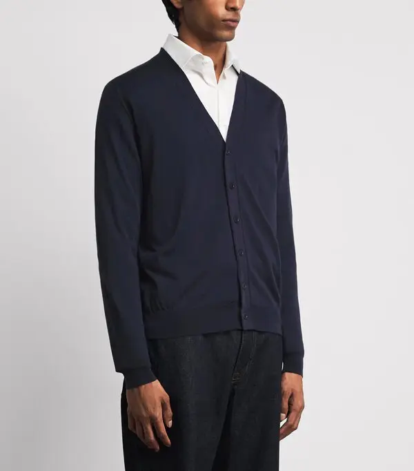 John Smedley Extra Fine Merino Wool V-neck Cardigan