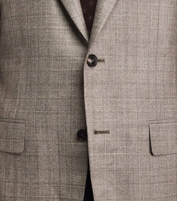 Canali Silk-cashmere Check Blazer