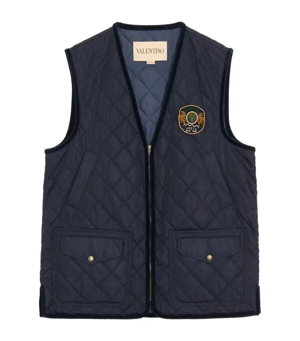 Valentino Garavani Quilted Gilet - Blue