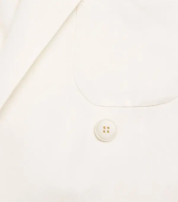 Canali Linen-silk Double-breasted Blazer