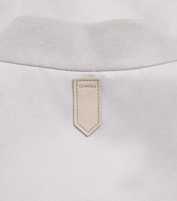Canali Linen-silk Reversible Zip-up Gilet