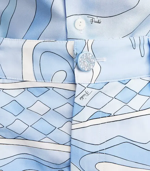 Emilio Pucci Printed Cotton Scalloped Shorts