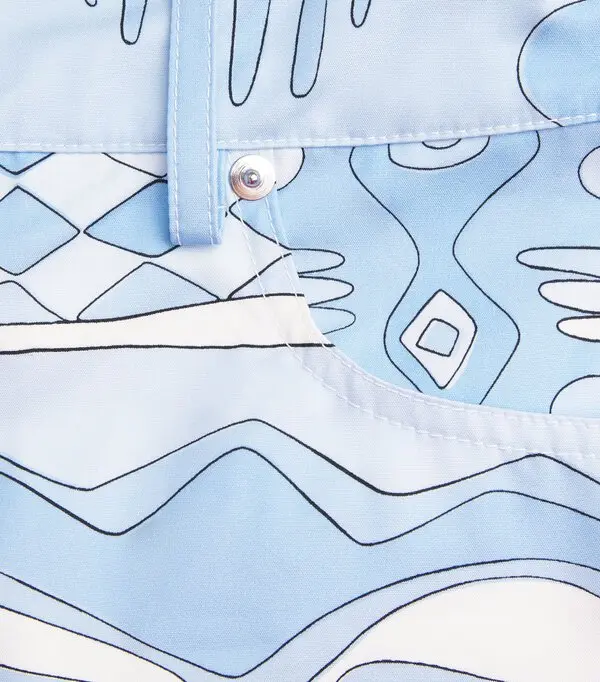 Emilio Pucci Printed Cotton Scalloped Shorts