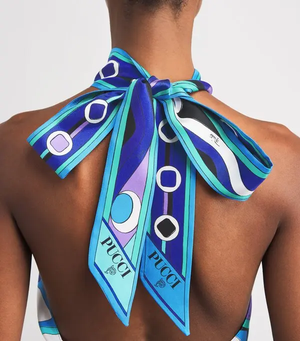 Emilio Pucci Silk Halterneck Scarf Top