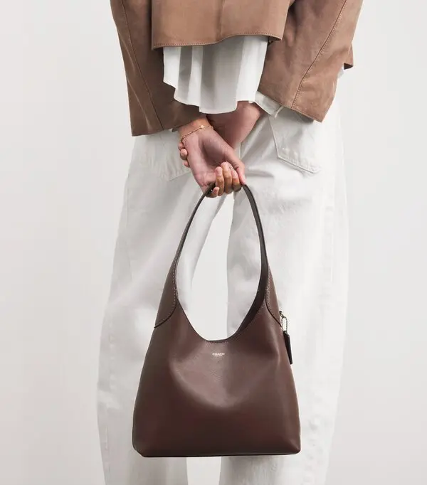 COACH Leather Brooklyn 28 Shoulder Bag - Brown