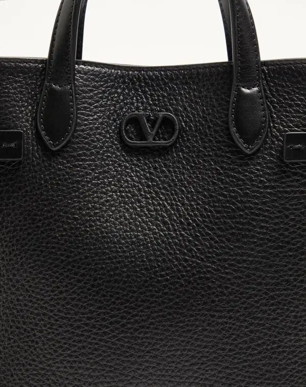Valentino Garavani Small Grained Leather Shopping Bag
