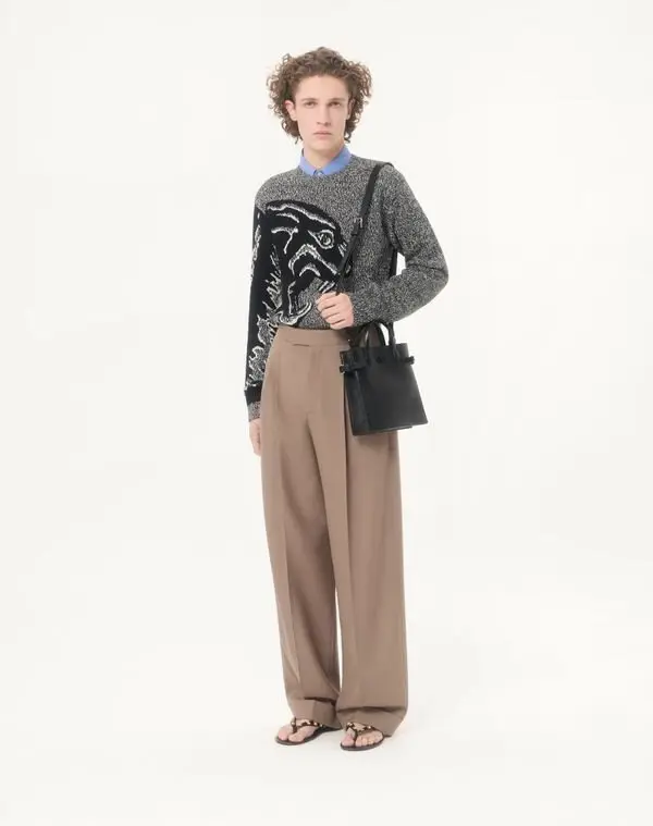 Valentino Garavani Small Grained Leather Shopping Bag