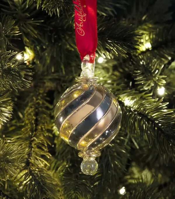 ARTIFACTUALLY Glass Candy Stripe Bauble