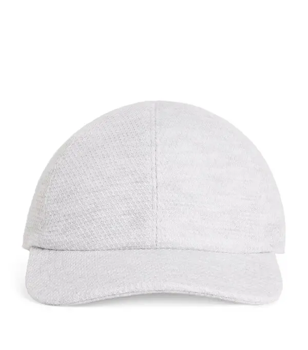 Eleventy Honeycomb-stitch Cotton Baseball Cap - Grey