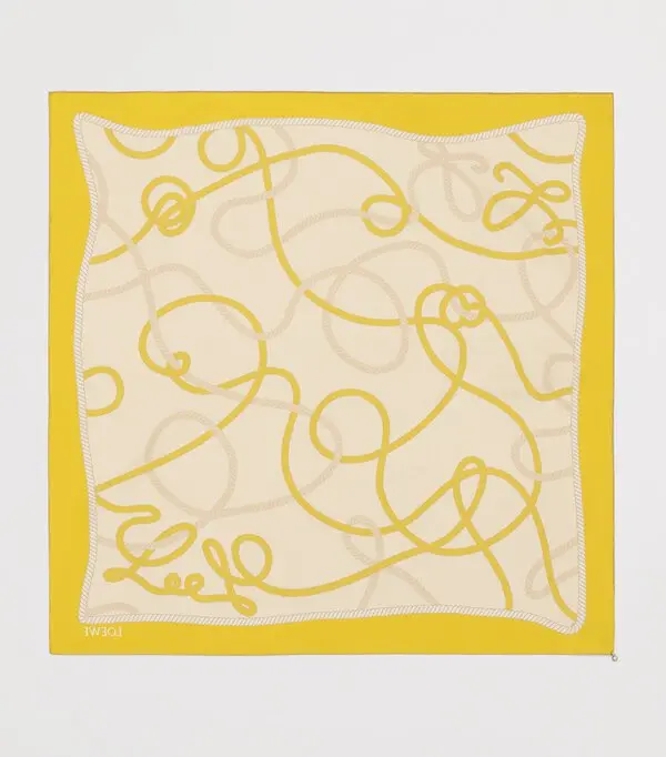 Loewe Silk Twill Scarf - Beige