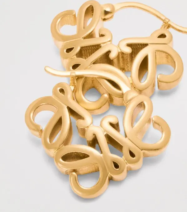 Loewe Anagram Bombé Hoop Earrings - Gold