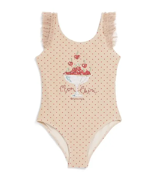 KONGES SLOJD Konges Sløjd Embellished Polka Dot Amandine Swimsuit - Pink