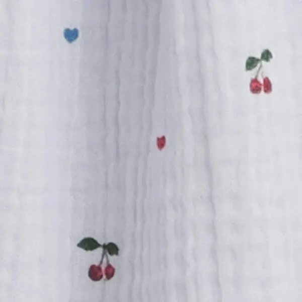 KONGES SLOJD Konges Sløjd Organic Cotton Cherry Print Frill Sleeve Dress