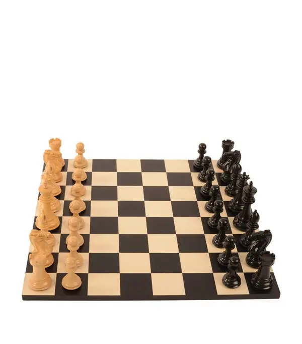 PURLING Heritage Ebony V Boxwood Chess Set - Black